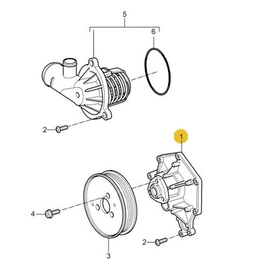 Pompe à eau # Cayenne Diesel 9PA1 - 95810603320